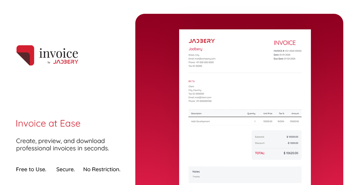 Free Invoice Generator | Create Professional PDF Invoices | Invoice by ...